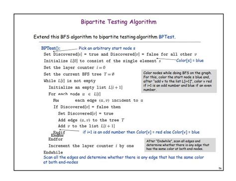bipartite testing algorithm extend this bfs algorithm