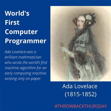 The Story Behind The Worlds First Computer Programmer 47 Off