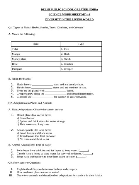 Worksheet Class 5 Pdf Paragraph Plants