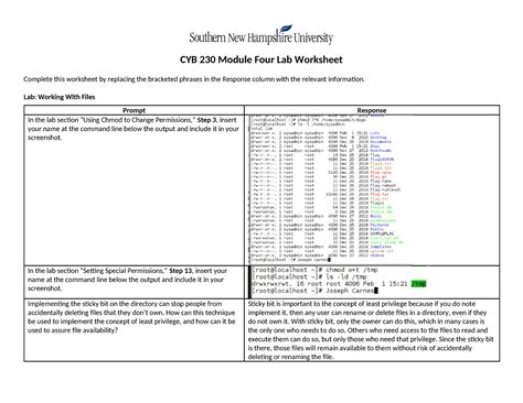 Cyb 230 Module 4lab Joseph Carnes Cyb 230 Module Four Lab Worksheet