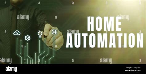 Text Caption Presenting Home Automation Business Concept Monitoring