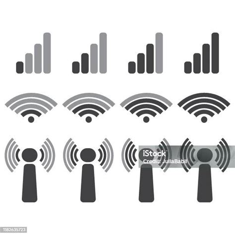와이파이 흰색 배경에 인터넷 아이콘의 집합입니다 벡터 개념에 대한 스톡 벡터 아트 및 기타 이미지 개념 단체 데이터