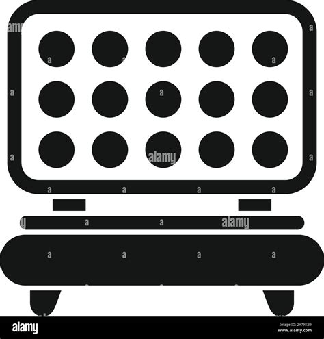 Black And White Vector Illustration Of A Retro Dot Matrix Display