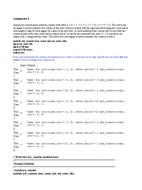 Assignment 4 Download Free Pdf Computer Programming Digital Electronics