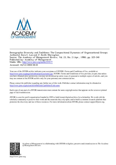 pdf the compositional dynamics of organizational groups