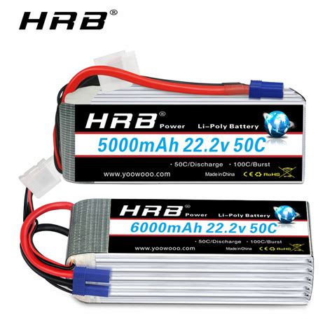 Hrb 6s Lipo Battery 222v 3300mah 4000mah 5000mah 6000mah Drone Battery