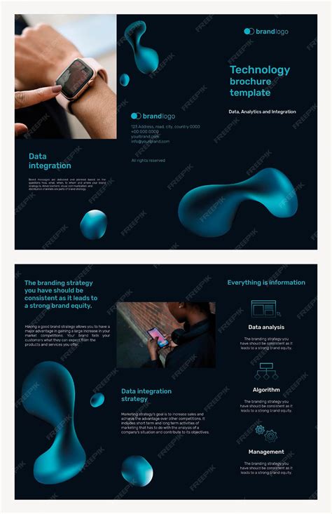 Premium Psd Technology Brochure Template Psd Tri Fold Style Set