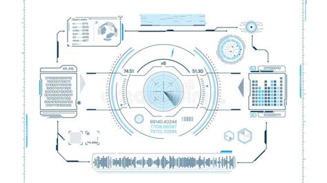 animated interface with hud and infographic elements for information