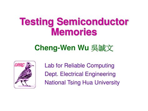 Ppt Testing Semiconductor Memories Powerpoint Presentation Free Download Id6694176
