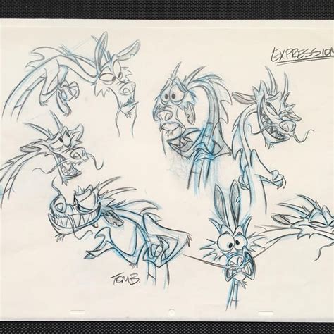 Tom Bancroft On Instagram “one Of Two Of An Early Version Expression Model Sheet For Mushu F