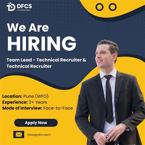 Dfcs Hiringalert Technicalrecruiter Teamleadrecruiter Recruitmentjobs Dfcs Tech It