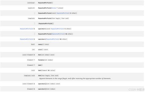 6 google protobuf命名空间下常用的C API repeated field h repeatedptrfield