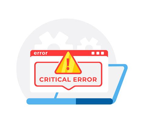 Vector Ilustración De Un Computadora Error Mensaje Representando Un