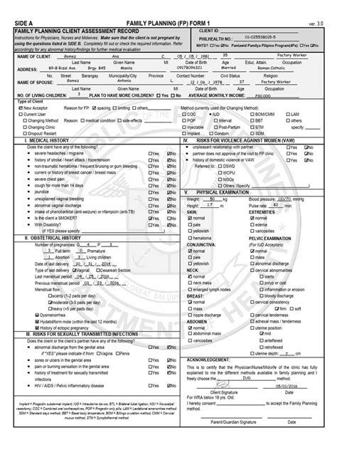 Exercise 2 Fp Form 1 A And B 1 T Pdf Menstruation Womens Health