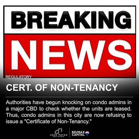 Certificate Of Non Tenancy