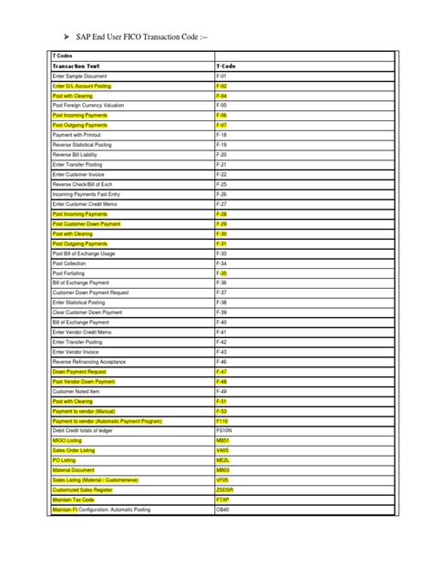 t code sap debits and credits payments