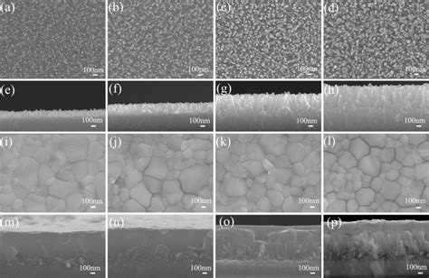 Ad Top View And Eh Cross Sectional View SEM Micrographs Of TiO NRs Download Scientific