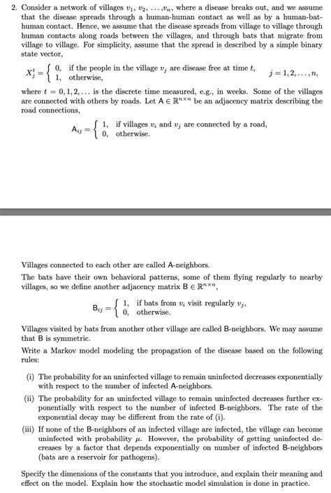 [solved] 2 consider a network of villages v {1} v {2