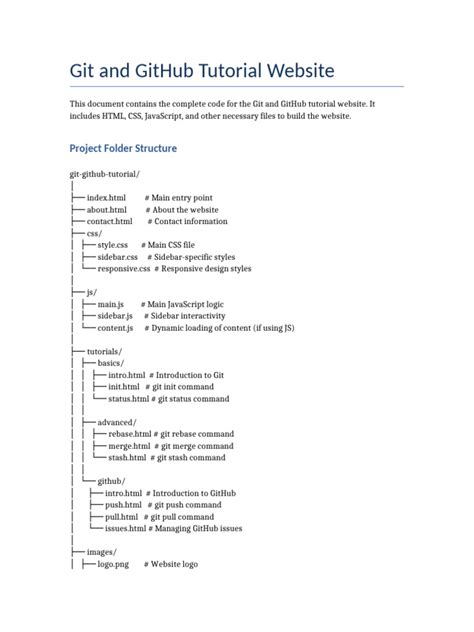 Git Github Tutorial Project Pdf Version Control Computing