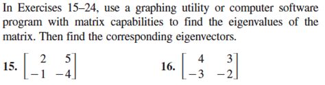 Linear Algebra Finding Eigenvalues And Eigenvectors Mathematics