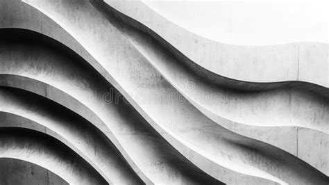 Abstract Black And White Wave Pattern Creating Minimalistic Textured