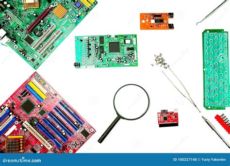 Computer Motherboard Diagnostics And Repair Disassembly Tools Stock