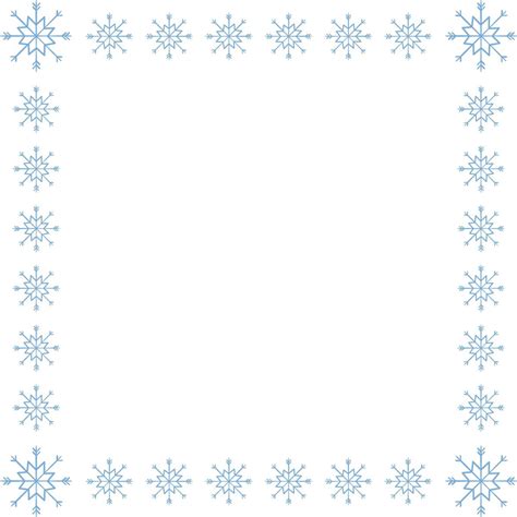 Printable Snowflake Border Printablelib