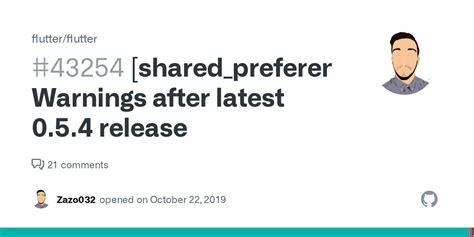 Sharedpreferences Warnings After Latest 054 Release · Issue 43254