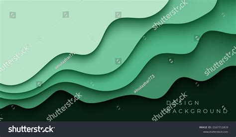 Multi Layers Green Dark Texture 3d Stock Vector Royalty Free