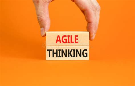 Agile Thinking Symbol Concept Words Agile Thinking On Wooden Blocks Agile Thinking Symbol Concept Words Agile Thinking On Wooden Blocks