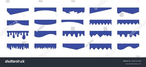 Separators Shapes Website Presentation Set Curve Stock Vector Royalty Free 2545751669