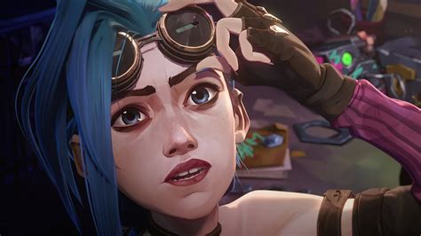 Ladda Ner Jinx Arcane Tittar Upp Wallpaper Wallpapers Com