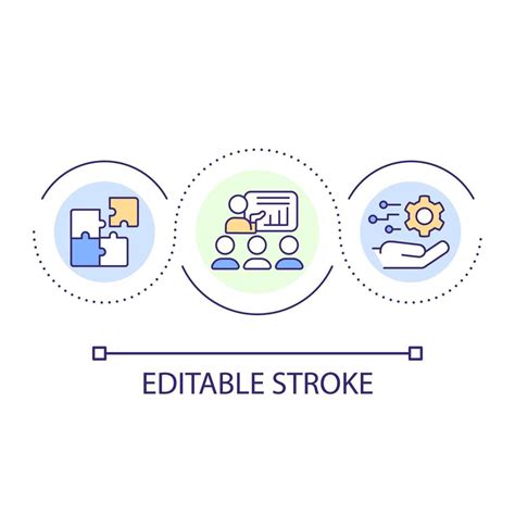 Employee Training Loop Concept Icon Gain Knowledge And Skills