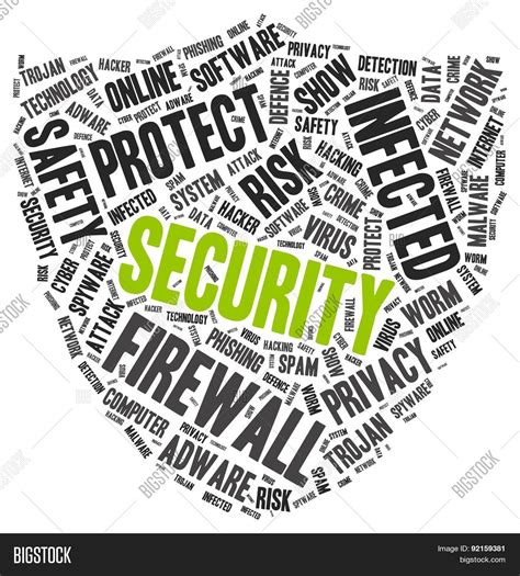 Security Word Cloud Shape Shield Vector And Photo Bigstock