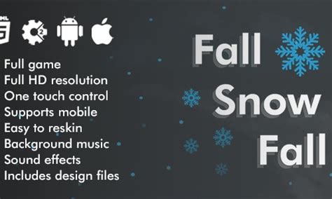 fall snow fall endless html5 falling game construct 2 by