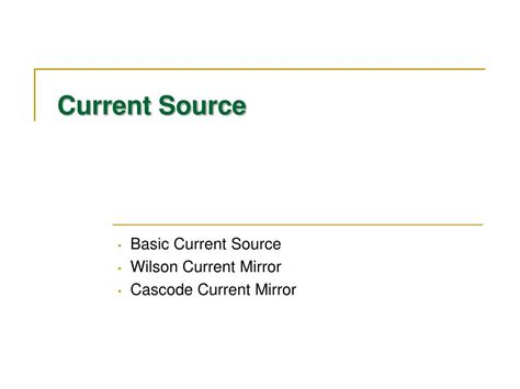 PPT Current Source Bias Circuits PowerPoint Presentation Free Download ID