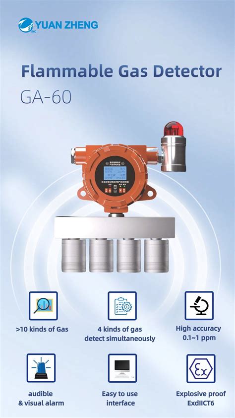 Flammable Gas Detector For Industry Gas Monitoring System Up To 4