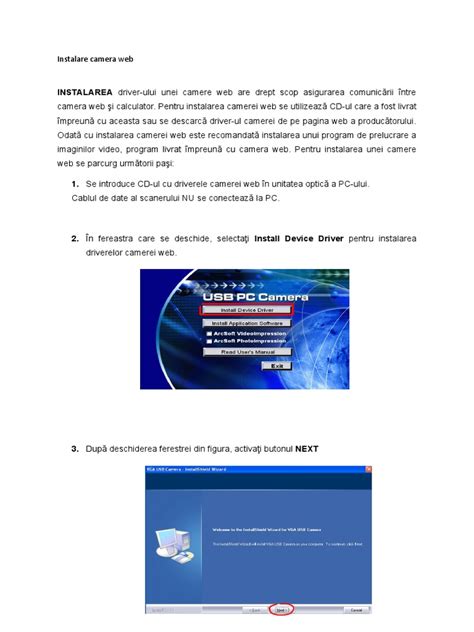 Instalare Camera Web Pdf