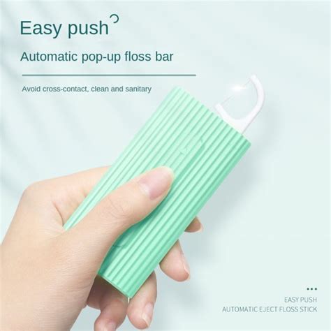 10pcsbox Reusable Dental Floss Stick With Portable Automatic Floss