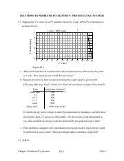 REEPS Ch Solutions PV Syst Pdf SOLUTIONS TO PROBLEMS IN CHAPTER PHOTOVOLTAIC SYSTEMS