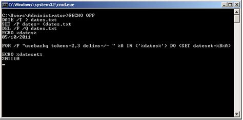 DOS How To Output DATE T In A Simpler Manner From A Batch DOS Script HeelpBook