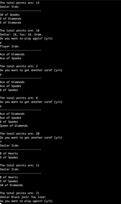 Solved Blackjack Card Game Create An Object Oriented Program