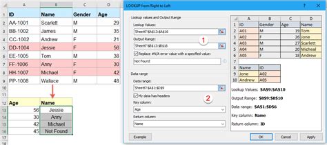 How To Vlookup Values From Right To Left In Excel