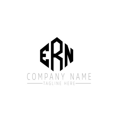 Diseño De Logotipo De Letra Ern Con Forma De Polígono Diseño De