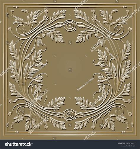 Emboss 3d Vintage Leaves Seamless Pattern Stock Vector Royalty Free 2373736209 Shutterstock