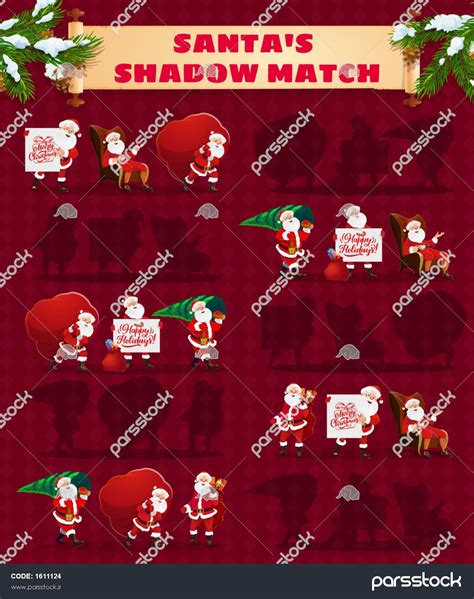 بازی کریسمس کودکان با کار تطبیق سایه بابا نوئل پیچ و خم پازل تعطیلات