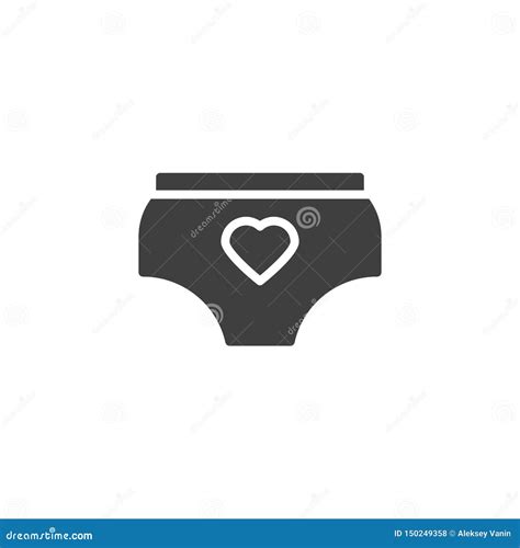 Panties With Heart Vector Icon Stock Vector Illustration Of Valentine
