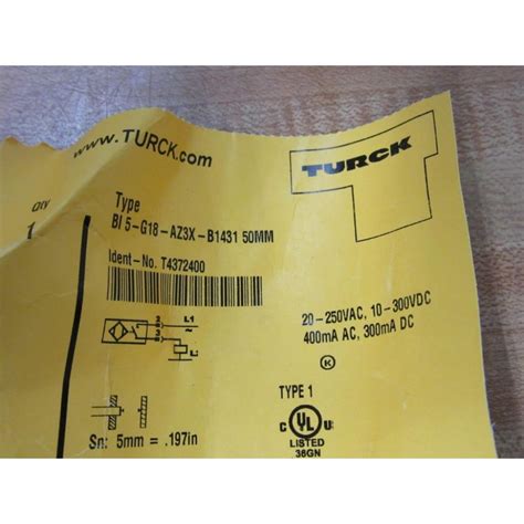 Turck BI G AZ X B MM Proximity Switch Wo Hardware