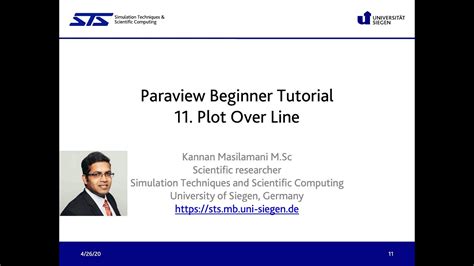 Paraview Beginner Tutorial 11 Plot Over Line Youtube