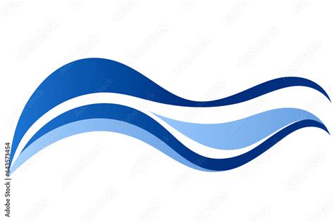 Blue Wave Pattern Background With Fluid Graphic Curves For A Modern Contemporary Sea And Ocean